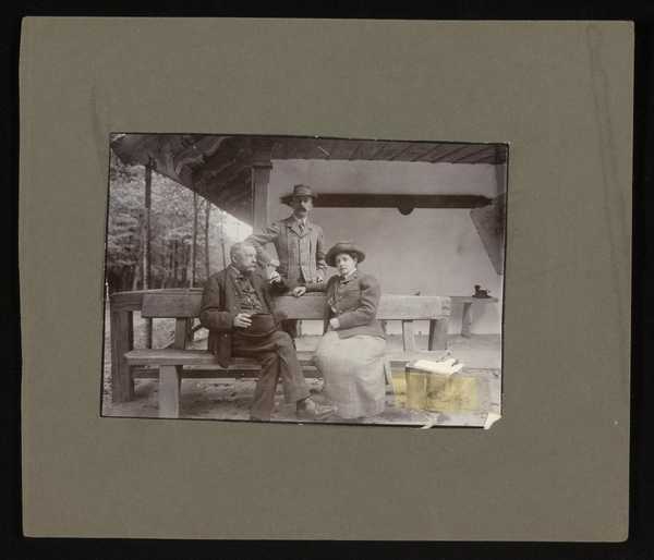 Mounted photograph of Edmund von Motesiczky standing and Henriette von ...