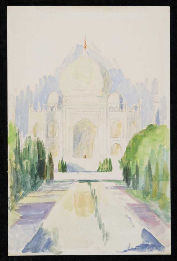 Study of the Taj Mahal‘, Sir William Rothenstein, [c.1910–11]‘, Sir ...