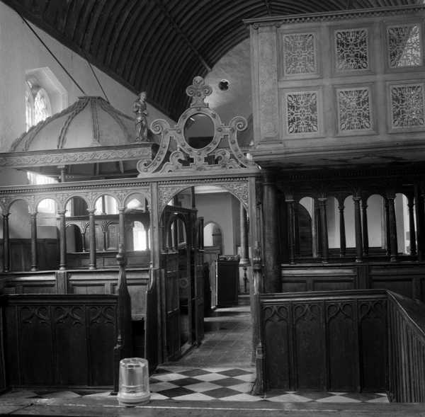 Photograph of the interior of Rycote Chapel in Rycote, Oxfordshire ...