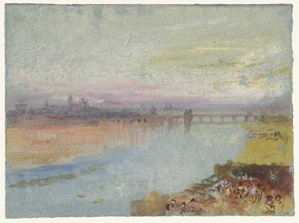 ‘Trier from the West‘, Joseph Mallord William Turner, c.1839 | Tate