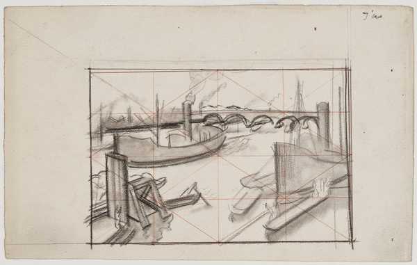 ‘Sketch for a River Painting‘, William Roberts, 1919 | Tate