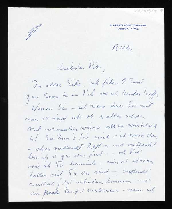 Letter to Elias Canetti‘, recipient: Elias Canetti, [1963]‘, recipient ...