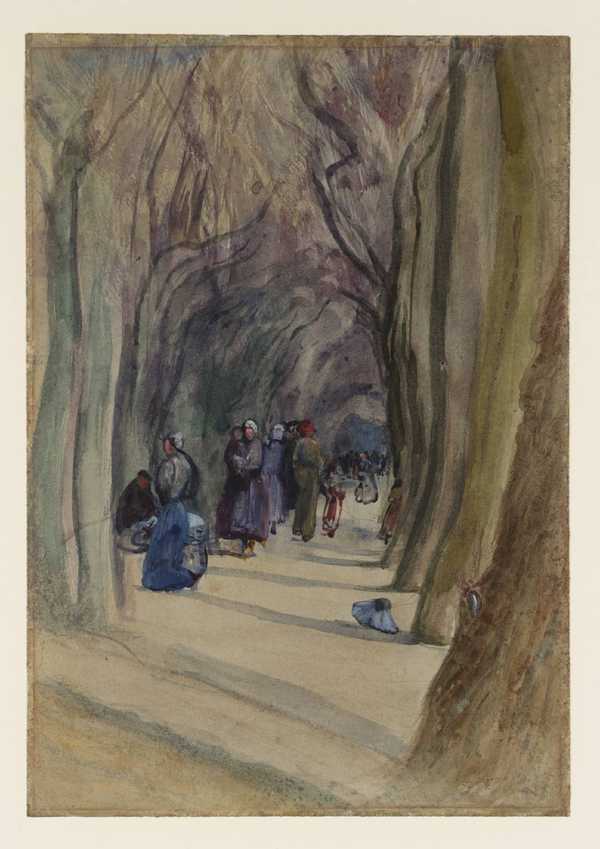 ‘A Procession of Peasants among Trees‘, John William Inchbold | Tate