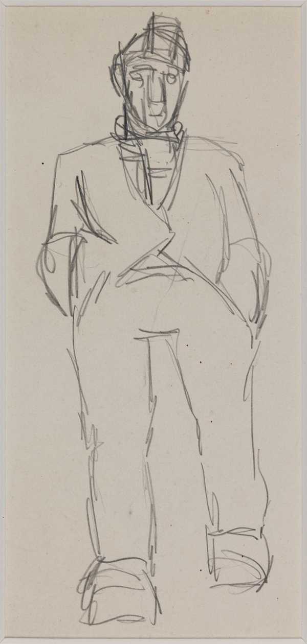 Sketch of a miner walking‘, Josef Herman, [1945]‘, Josef Herman, [1945 ...