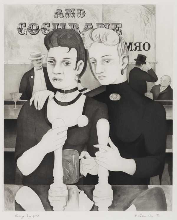 ‘Bronze by gold (b)‘, Richard Hamilton, 1985–87 | Tate