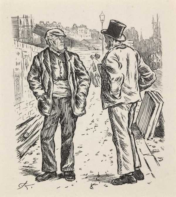 Wood engraving titled ‘Making the best of it’‘, Charles Samuel Keene ...