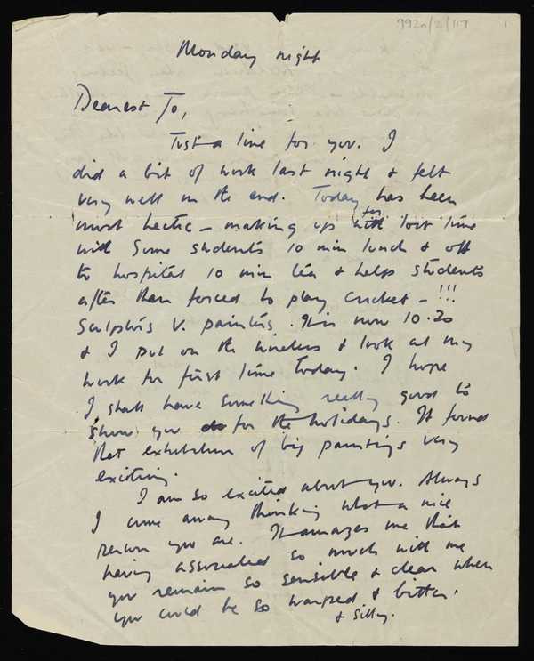Letter from Kenneth Armitage to Joan Moore‘, Kenneth Armitage ...
