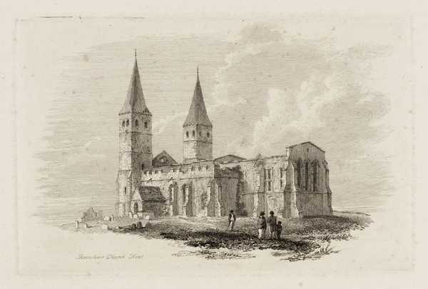 ‘Reculver Church, Kent‘, after Samuel Owen, 1816 | Tate