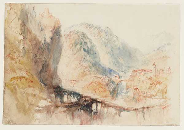 ‘Thusis, with the Entrance to the Via Mala‘, Joseph Mallord William ...