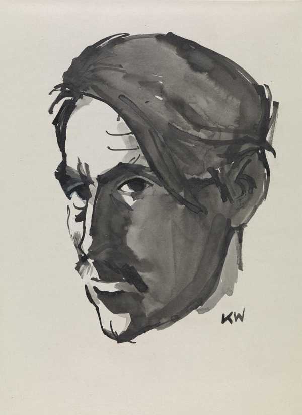 Self-Portrait’ by Kyffin Williams‘, Kyffin Williams, 1956‘, Kyffin ...