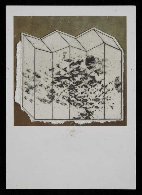 Worked postcard‘, Prunella Clough, [1990s]‘, Prunella Clough, [1990s ...