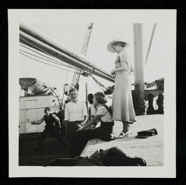 Photograph of Eileen Mayo on ship‘, Unknown person(s), 15 October 1934 ...