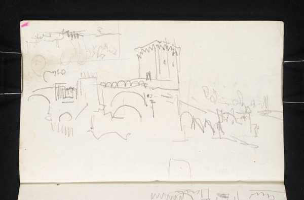 ‘Bridge, with Tower; Also View of Ostend [Turner]‘, Joseph Mallord ...
