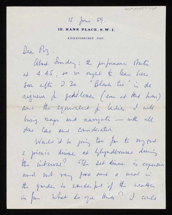 Letter from Godfrey Samuel‘, Godfrey Samuel, recipient: Marie-Louise ...
