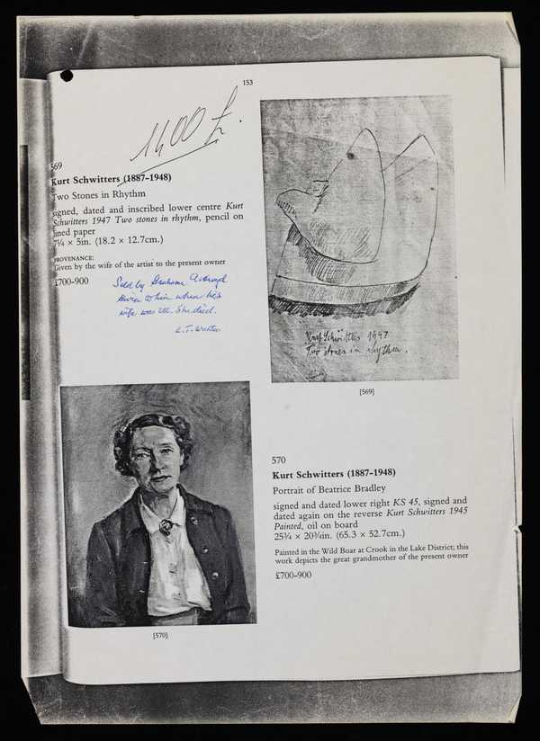 Photocopy of page from an unknown publication featuring two of ...
