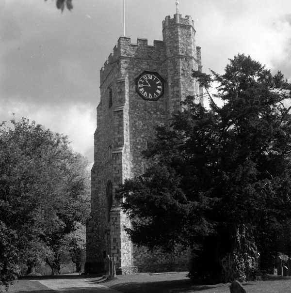 Photograph of St Mary’s church in Chilham, Kent‘, John Piper, [c.1930s ...