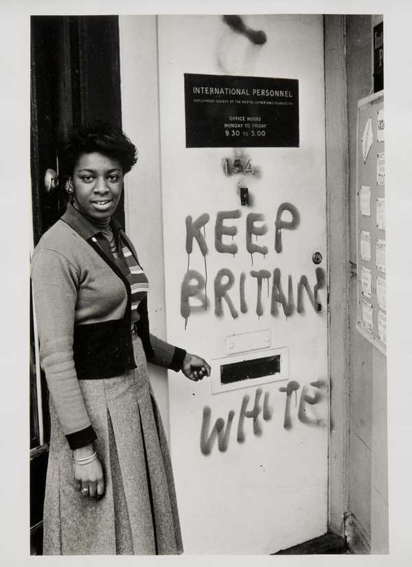 ‘Keep Britain white’ graffiti, Balham‘, Neil Kenlock MBE, 1972, printed ...