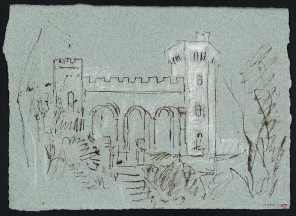 ‘East Cowes Castle from the West-South-West, with the Steps below the ...