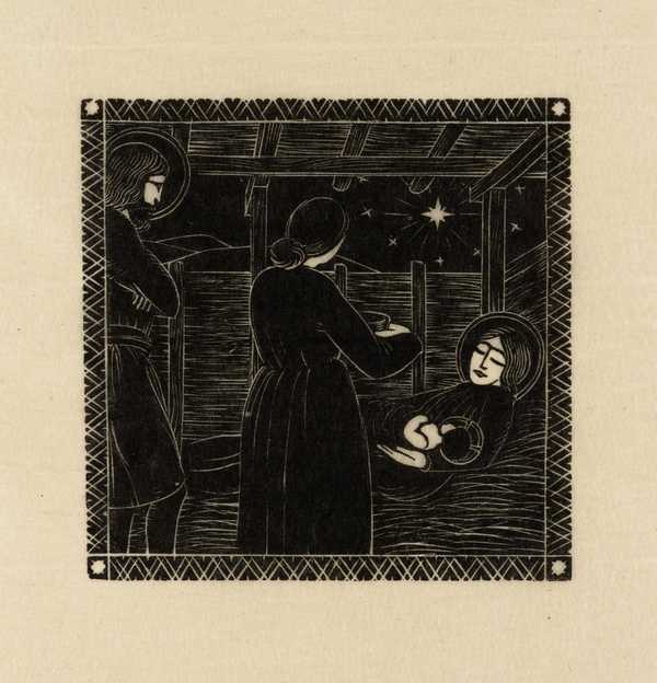 ‘Nativity with Midwife‘, Eric Gill, 1913 | Tate