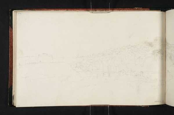 ‘Rye from the Marsh‘, Joseph Mallord William Turner, c.1816–18 | Tate