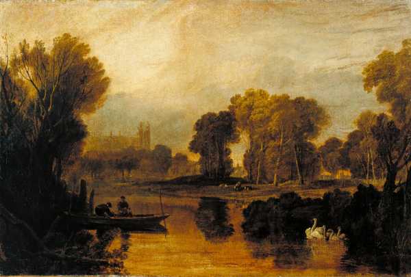 ‘The Thames at Eton‘, Joseph Mallord William Turner, exhibited 1808 | Tate