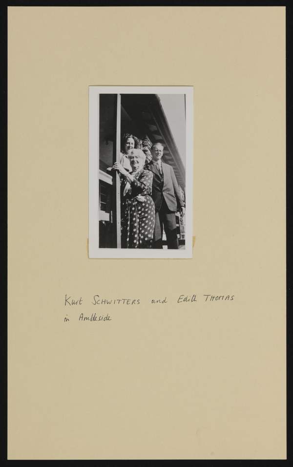 Printed copies of photographs of Kurt Schwitters and his family and ...