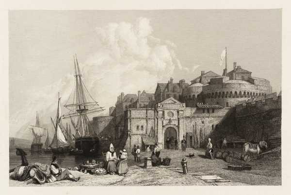 ‘St Malo, engraved by J.C. Armytage‘, after Clarkson Frederick ...