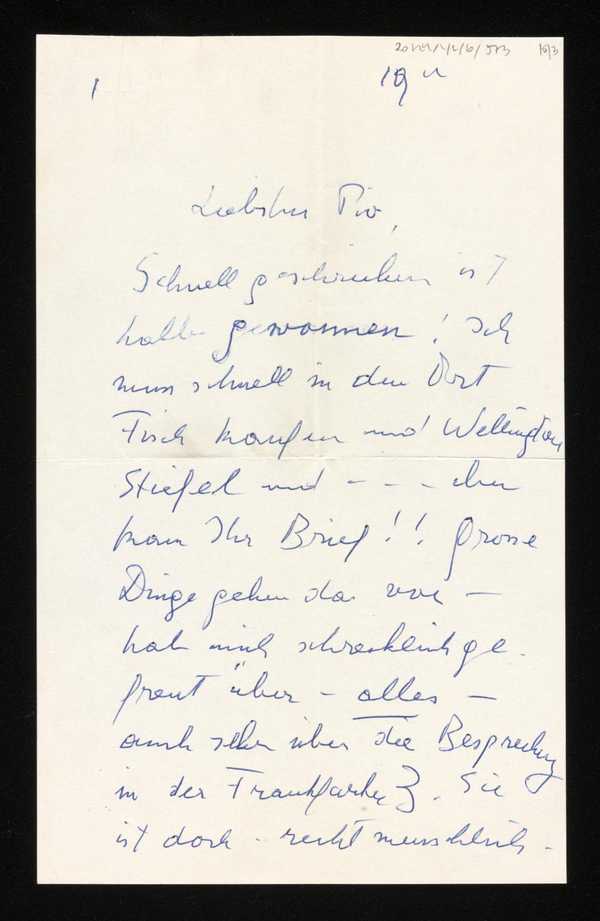 Letter to Elias Canetti‘, recipient: Elias Canetti, [19 November 1963 ...