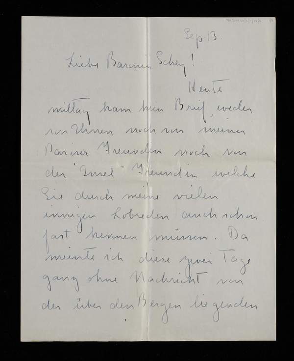Letter from Edward Renouf to Anny Schey von Koromla‘, Edward Renouf ...