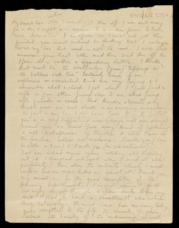 Illustrated letter from John Nash to Christine Nash about his role as a ...