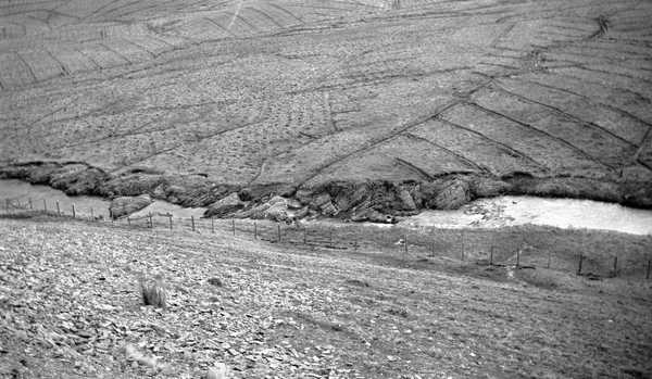 Black and white negative, hills and a stream at Worth Matravers‘, Paul ...