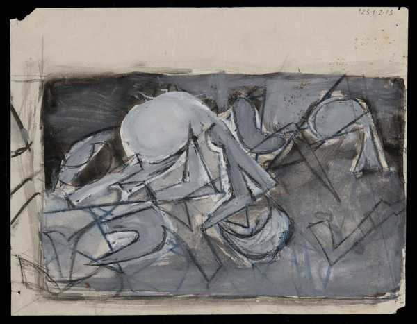 Abstract design, possibly figures by Cecil Collins‘, Cecil Collins ...