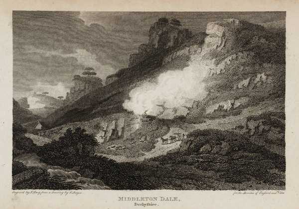 ‘Middleton Dale, Derbyshire, engraved by J. Greig‘, after Edward Dayes ...