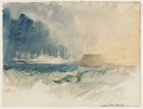 ‘Storm off Harbour‘, Joseph Mallord William Turner, after c.1830 | Tate