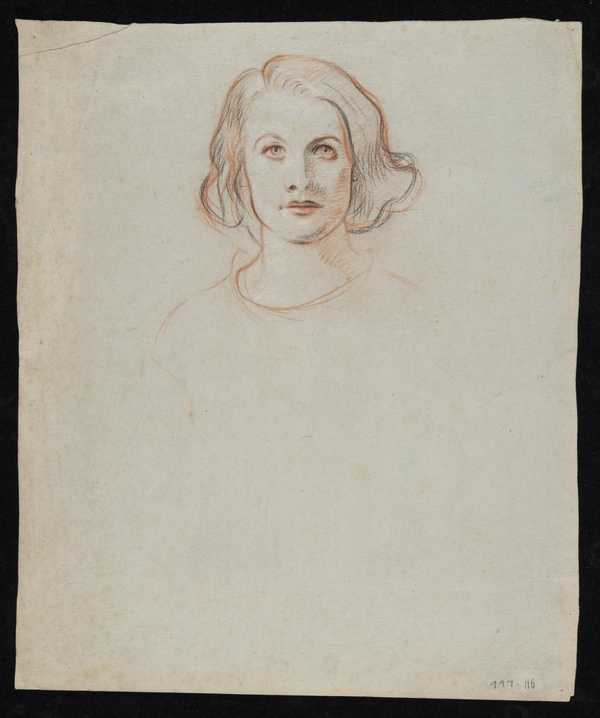 Study of head and shoulders of a young woman‘, Sir William Rothenstein ...