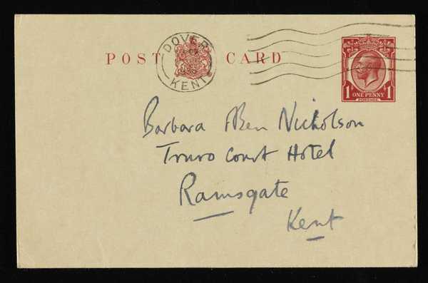 Postcard from Henry Moore to Ben Nicholson‘, Henry Moore OM, CH ...