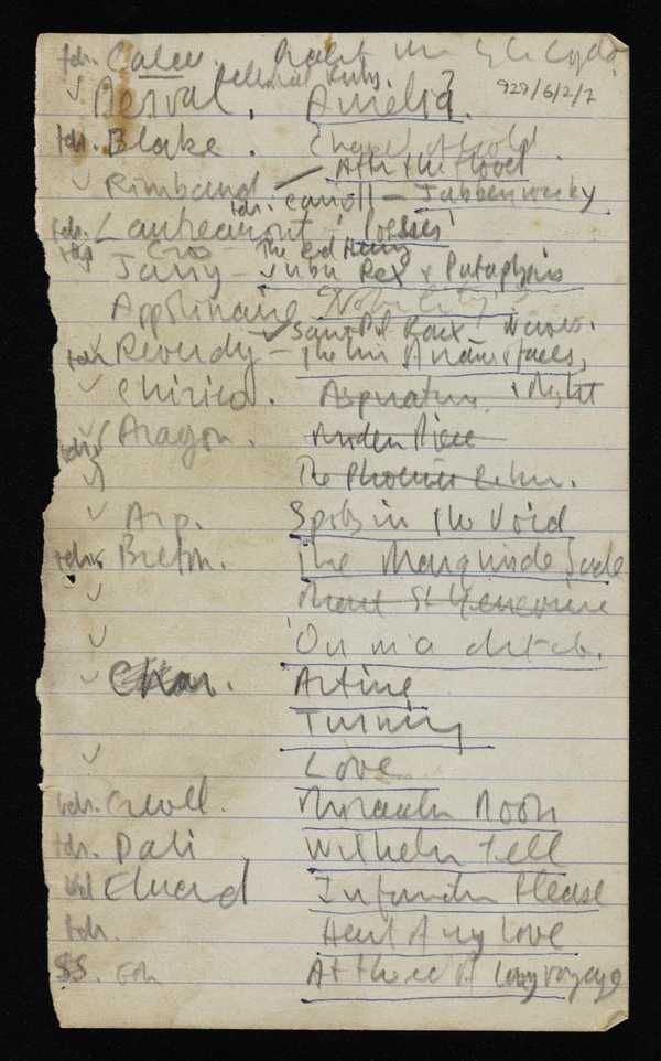 List of surrealist poetry readings by Ithell Colquhoun and Toni del ...