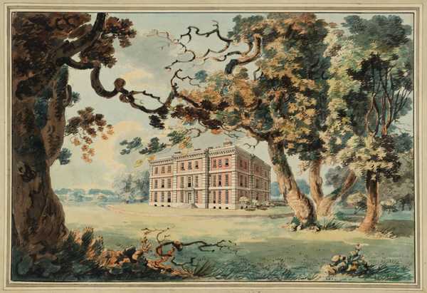 ‘Radley Hall from the South-East‘, Joseph Mallord William Turner, 1789 ...