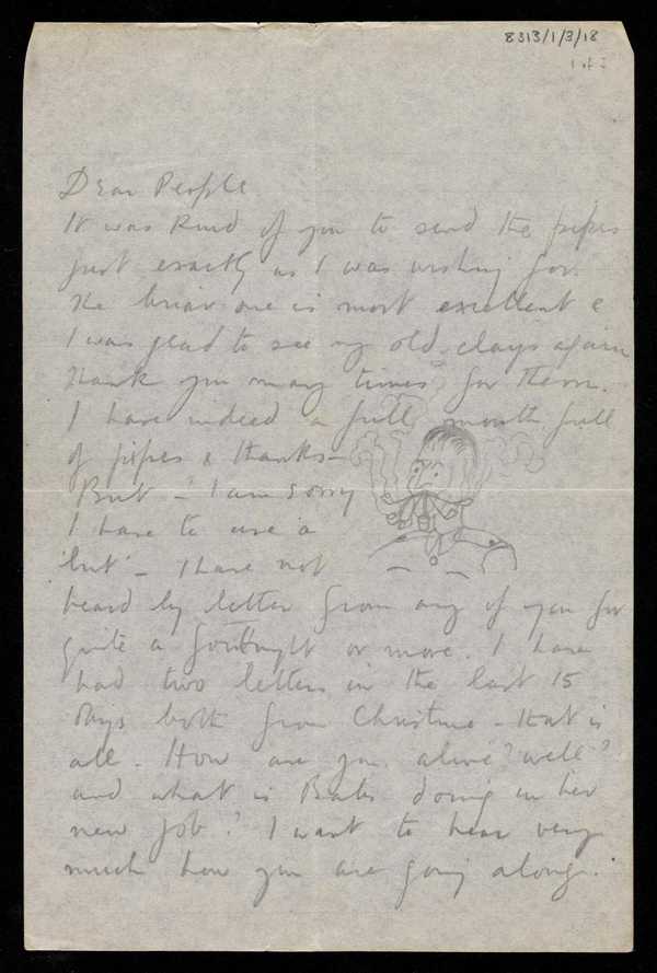 Illustrated letter from John Nash to his family‘, John Nash, recipient ...