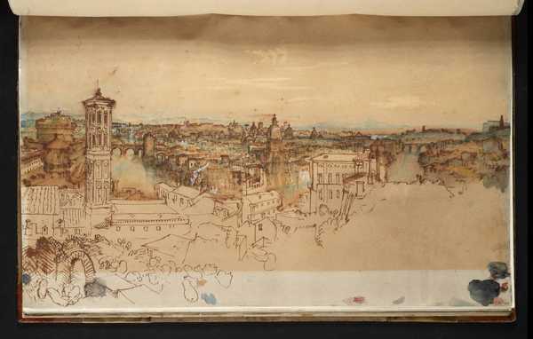 ‘View of Rome from the Gardens of the Villa Barberini‘, Joseph Mallord ...