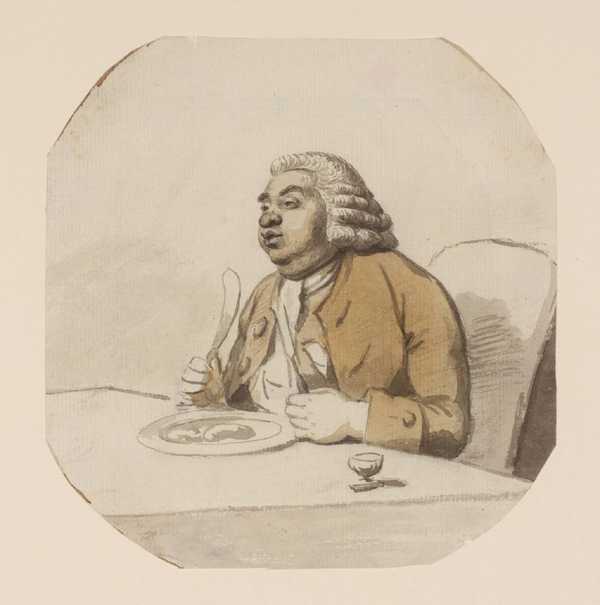 ‘A Fat Man Eating and Drinking. The Glutton‘, Sir Nathaniel Dance ...