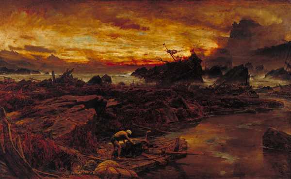 ‘Shipwreck: Sinbad the Sailor Storing his Raft‘, Albert Goodwin, 1887 ...