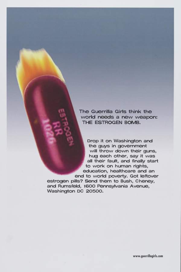 ‘Estrogen Bomb‘, Guerrilla Girls, 2003 | Tate