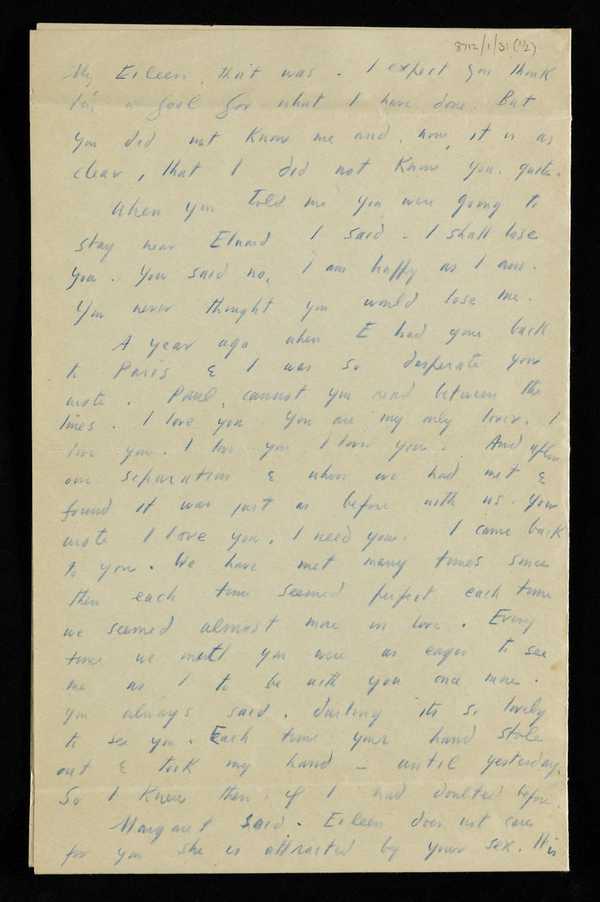 Letter from Paul Nash to Eileen Agar‘, Paul Nash, recipient: Eileen ...