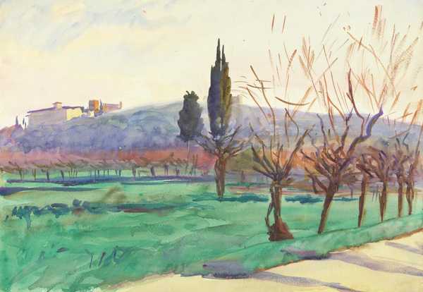 ‘Landscape at Scandicci, Villa Torre Galli‘, Emily Sargent, 1910 | Tate