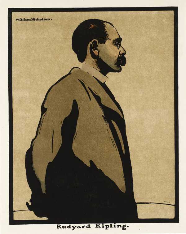 ‘Rudyard Kipling‘, Sir William Nicholson, 1899 | Tate