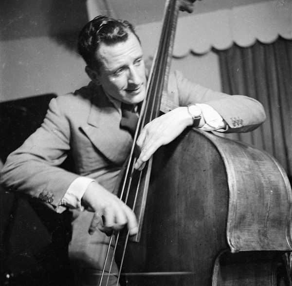 Photograph of a musician performing on double bass‘, Nigel Henderson ...