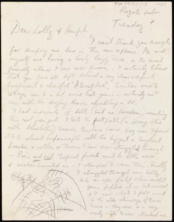 Letter from John Banting to Humphrey Spender and Margaret Low‘, John ...