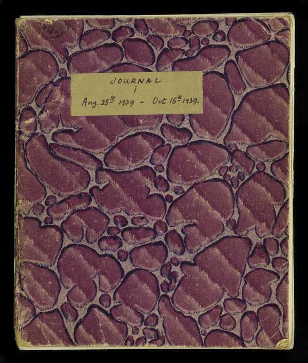 Journal number one‘, Keith Vaughan, 25 August–15 October 1939‘, Keith ...