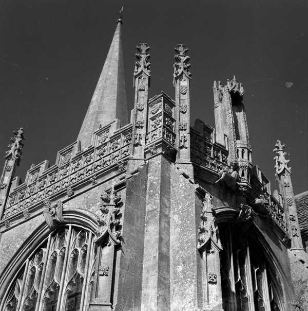 Photograph of detail of St Nicholas’ Church in Bromham, Wiltshire ...